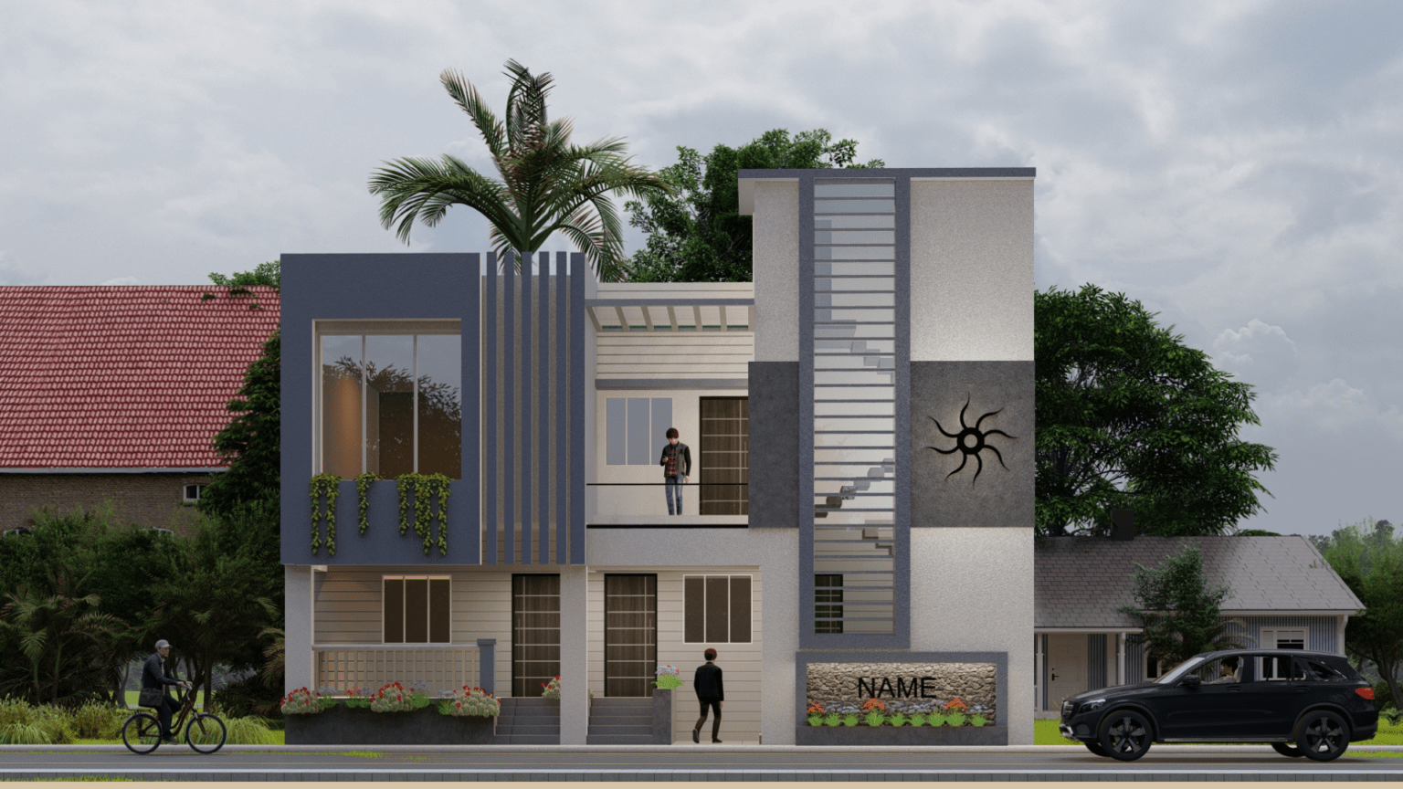 16*50 House Plan 3D Elevation Design 1600 sq ft - Smartscale House Design
