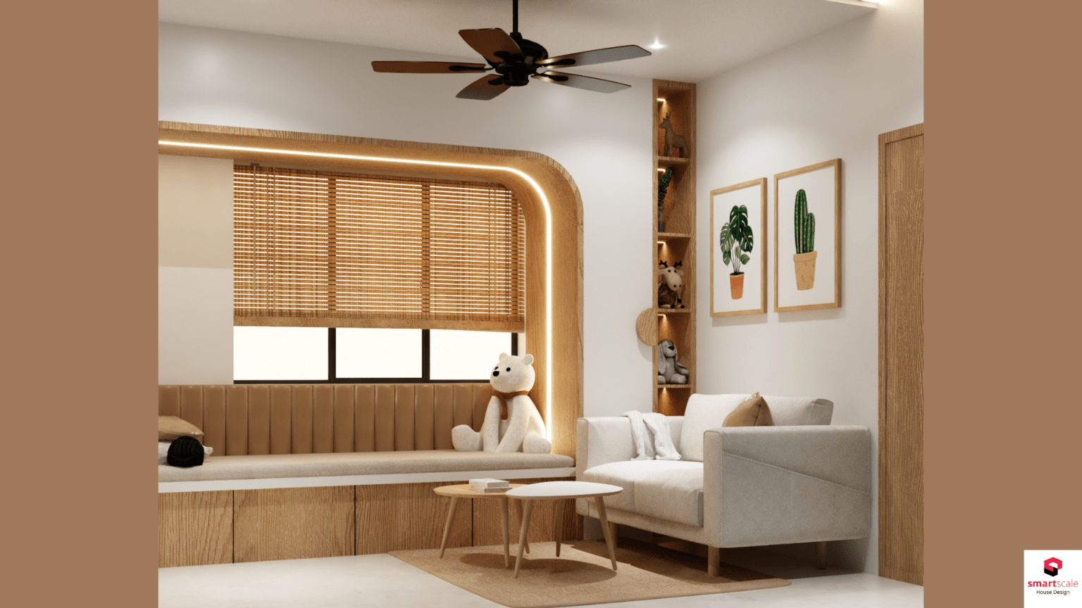 13x13 Bedroom Modern Interior Design Grey Theme - Smartscale House Design