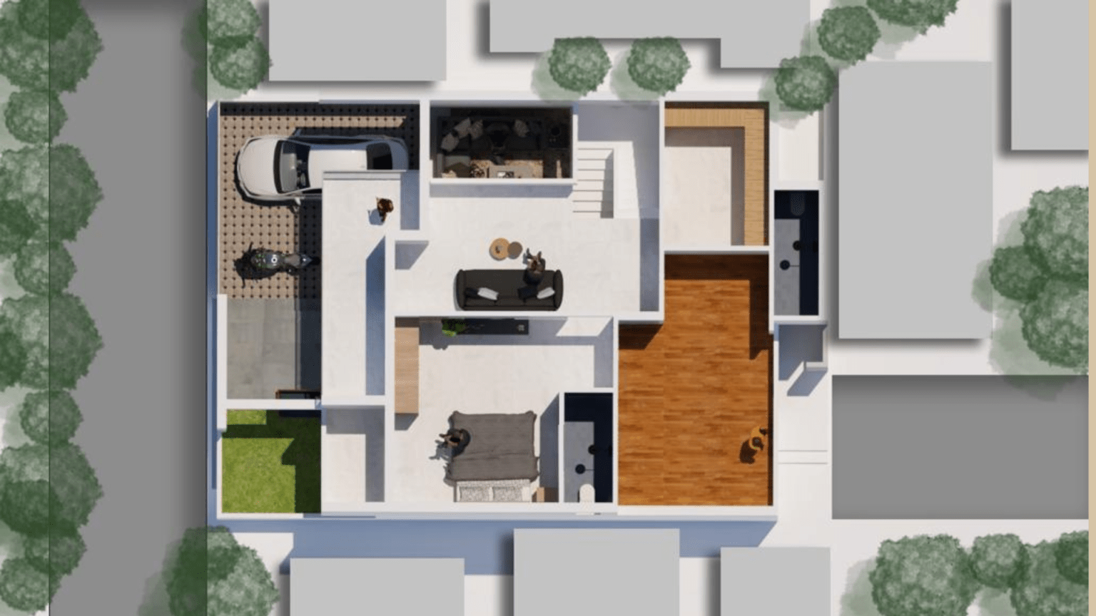 35X50 House Plan 3D Elevation Bungalow 2500 sq ft Builtup Area ...